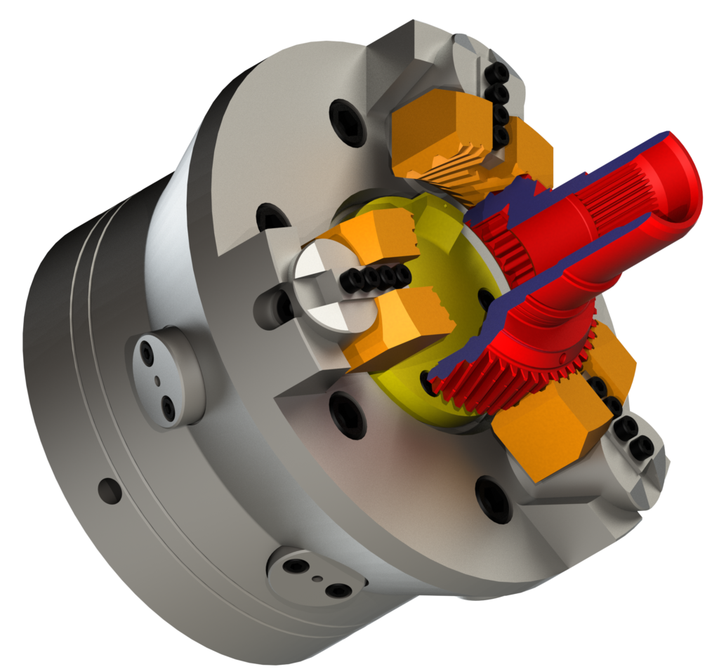 WEDGE-GRIP® Gear Chuck, grips in the PD datum of the helical gear. | MP ...